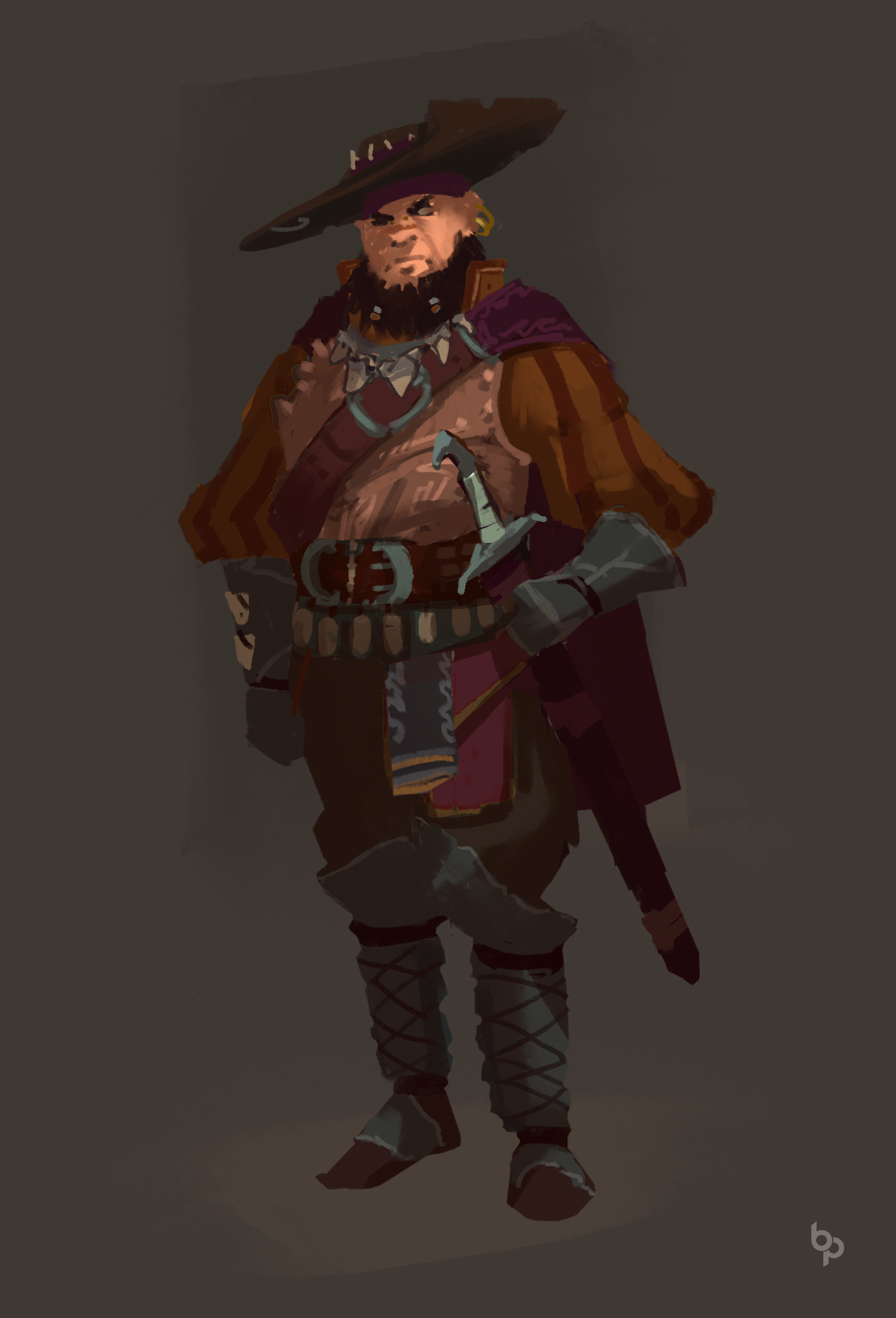 Concept Artist and User Interface Designer - Pirate Captain Concept