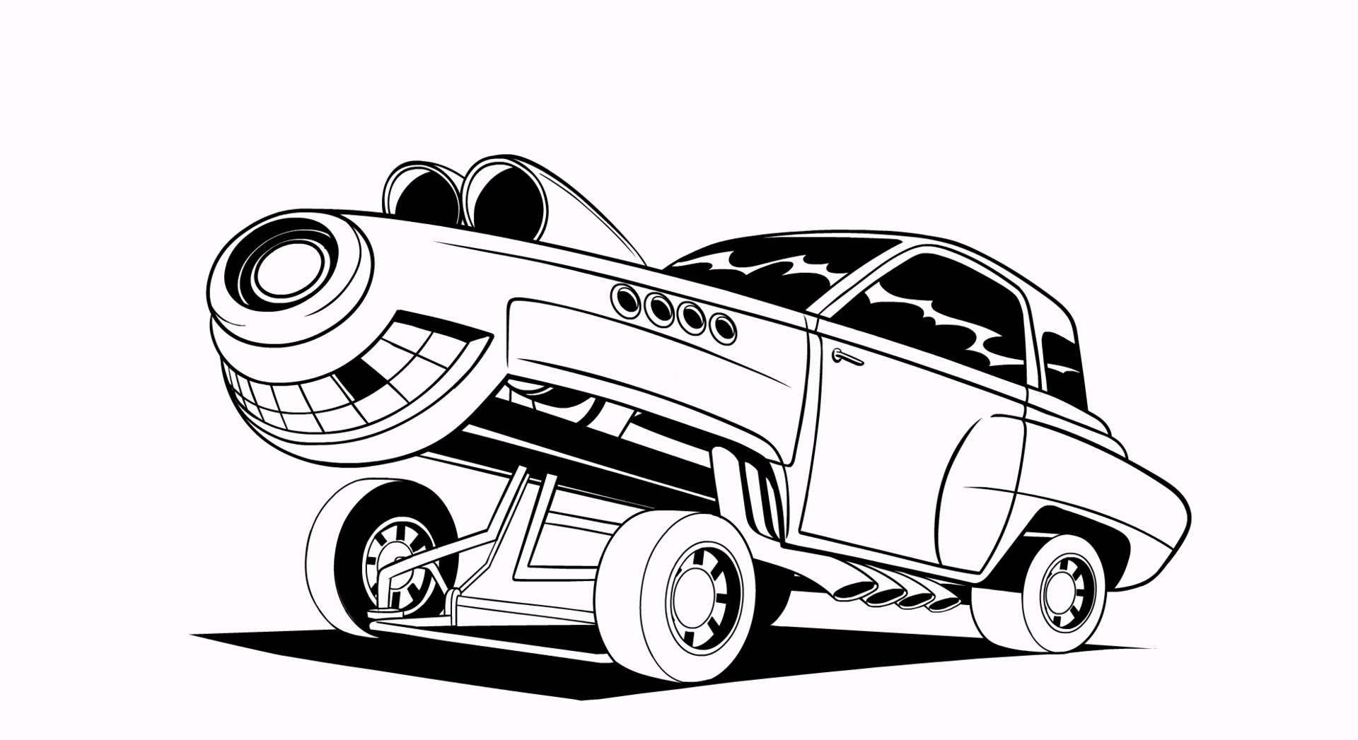 snot rod coloring page