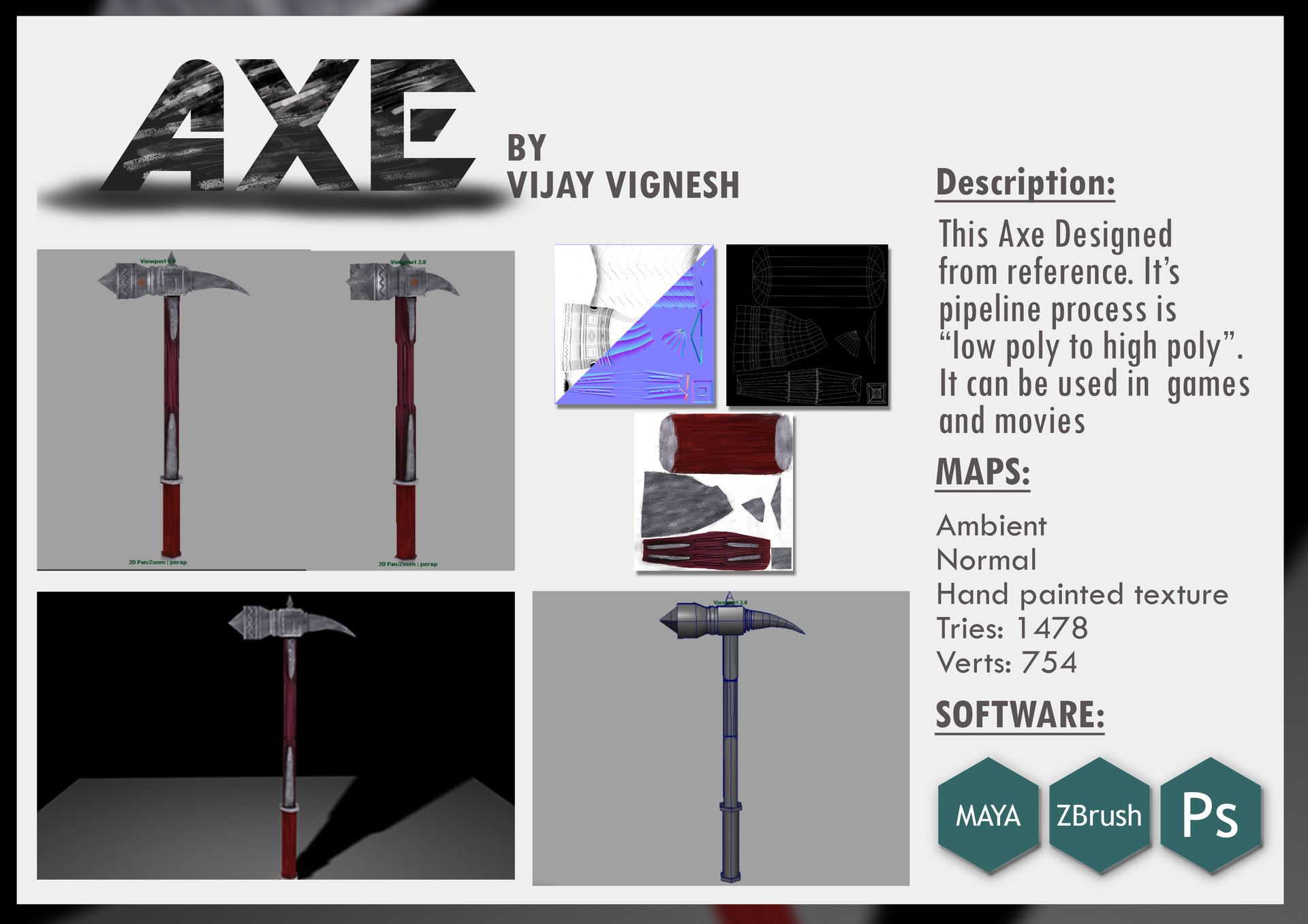 ArtStation - 3D model AXE