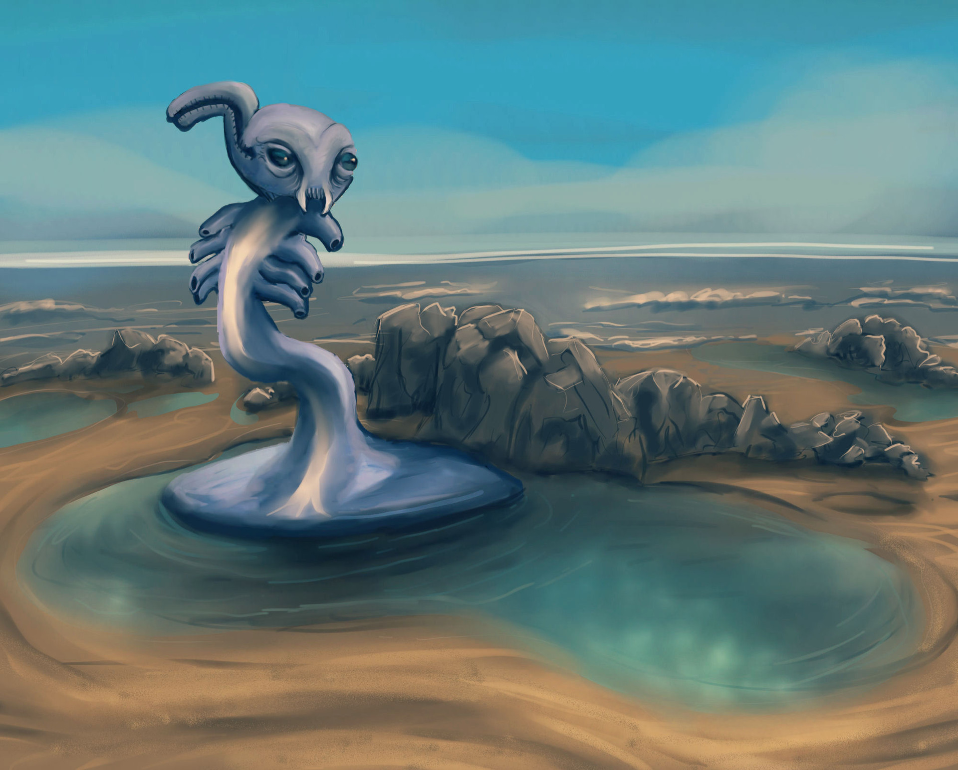 Alien Sea Art Sea Galaxy Painting By Michelle Cavanaugh Wilson Fine