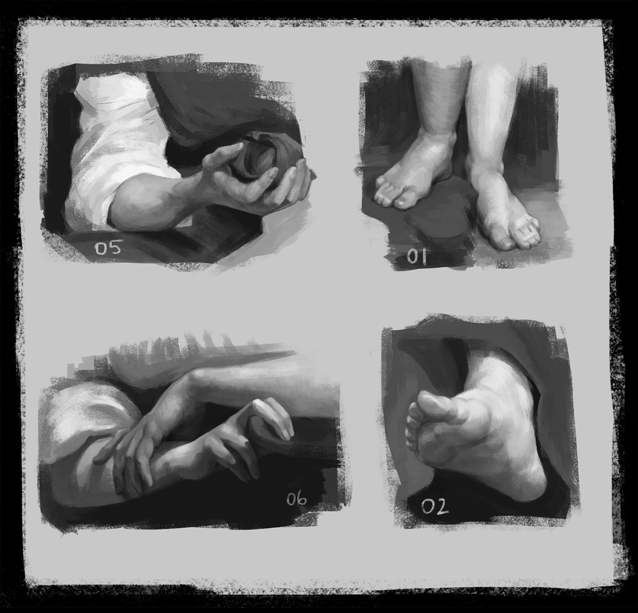 Hanna Diachenko - Hands and feet study