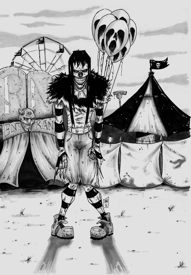 how to draw laughing jack