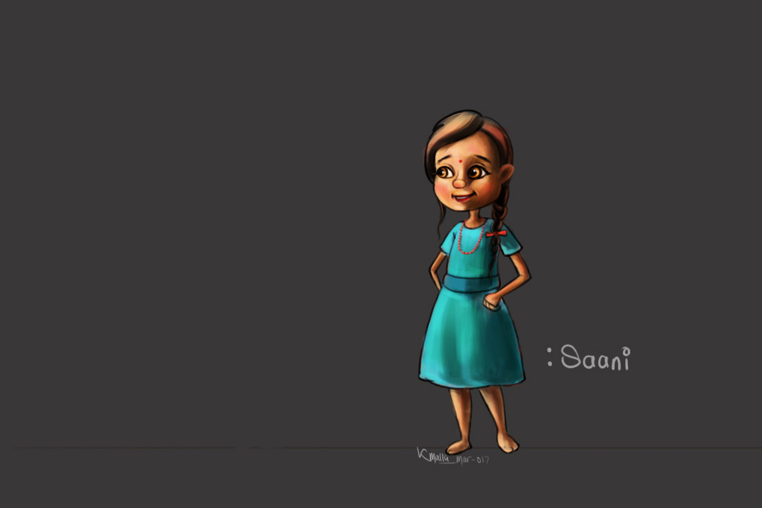 ArtStation - Nepali character design, a typical name SAANI.