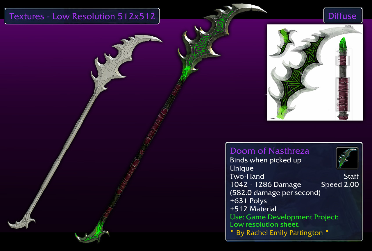 ArtStation - World of Warcraft Legion inspired Weapons