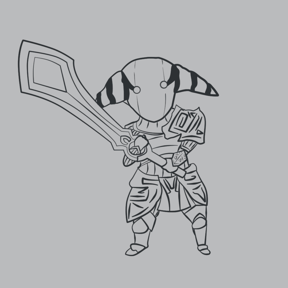 how to draw rogue knight