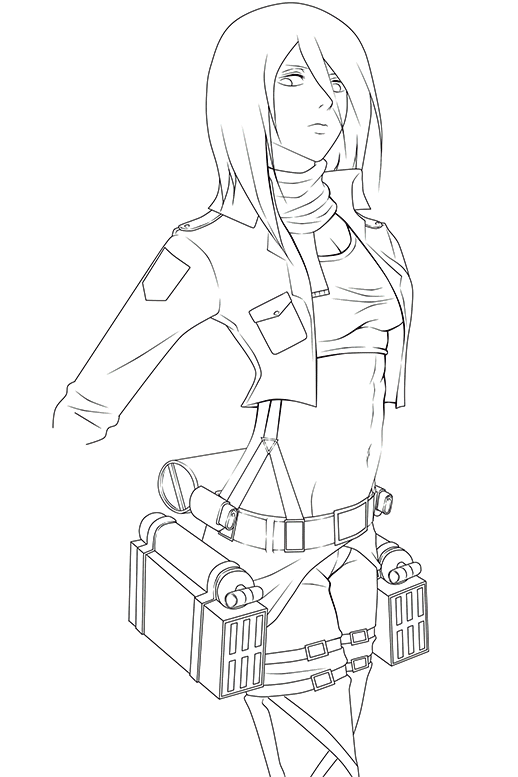 mikasa ackerman coloring pages