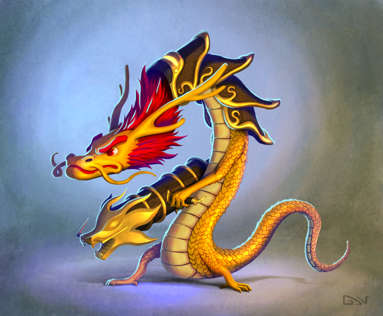 ArtStation - GongGong the grumply oriental dragon