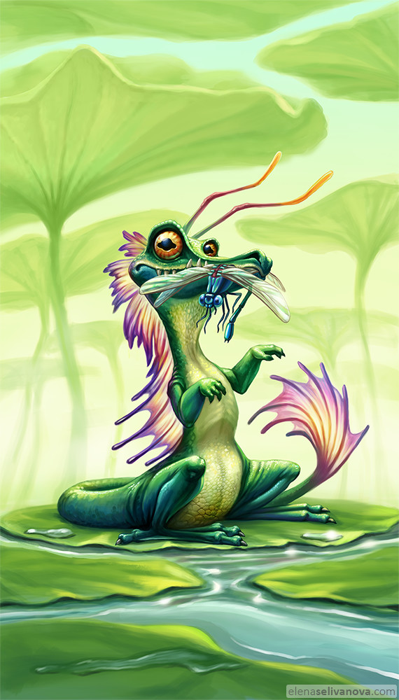 Swamp dragon by Elena Selivanova : r/AdorableDragons