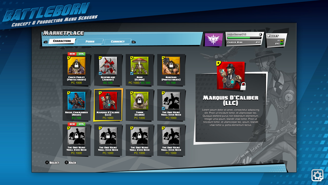 Michael Paskar - Battleborn UI