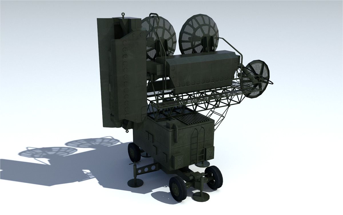 Michal Toula - SNR-75 Engagement Radar, low poly realtime 3D model