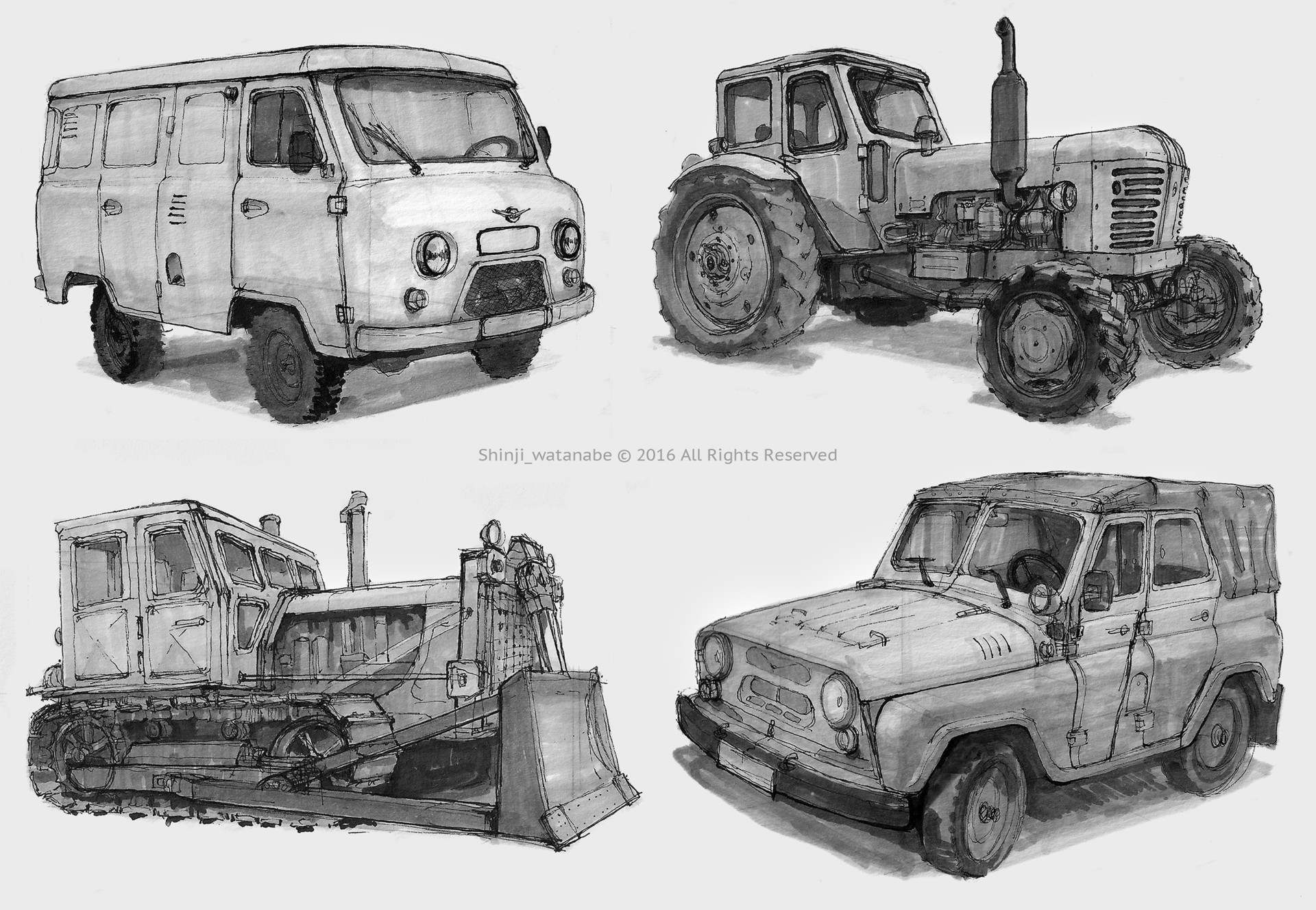 ArtStation - Soviet vehicles
