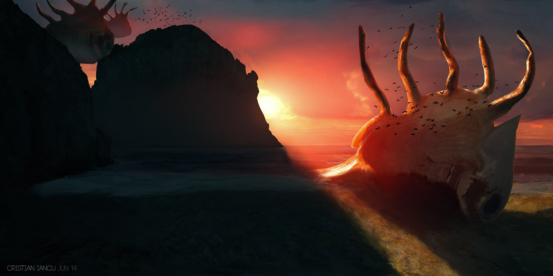 ArtStation - Flying seashells