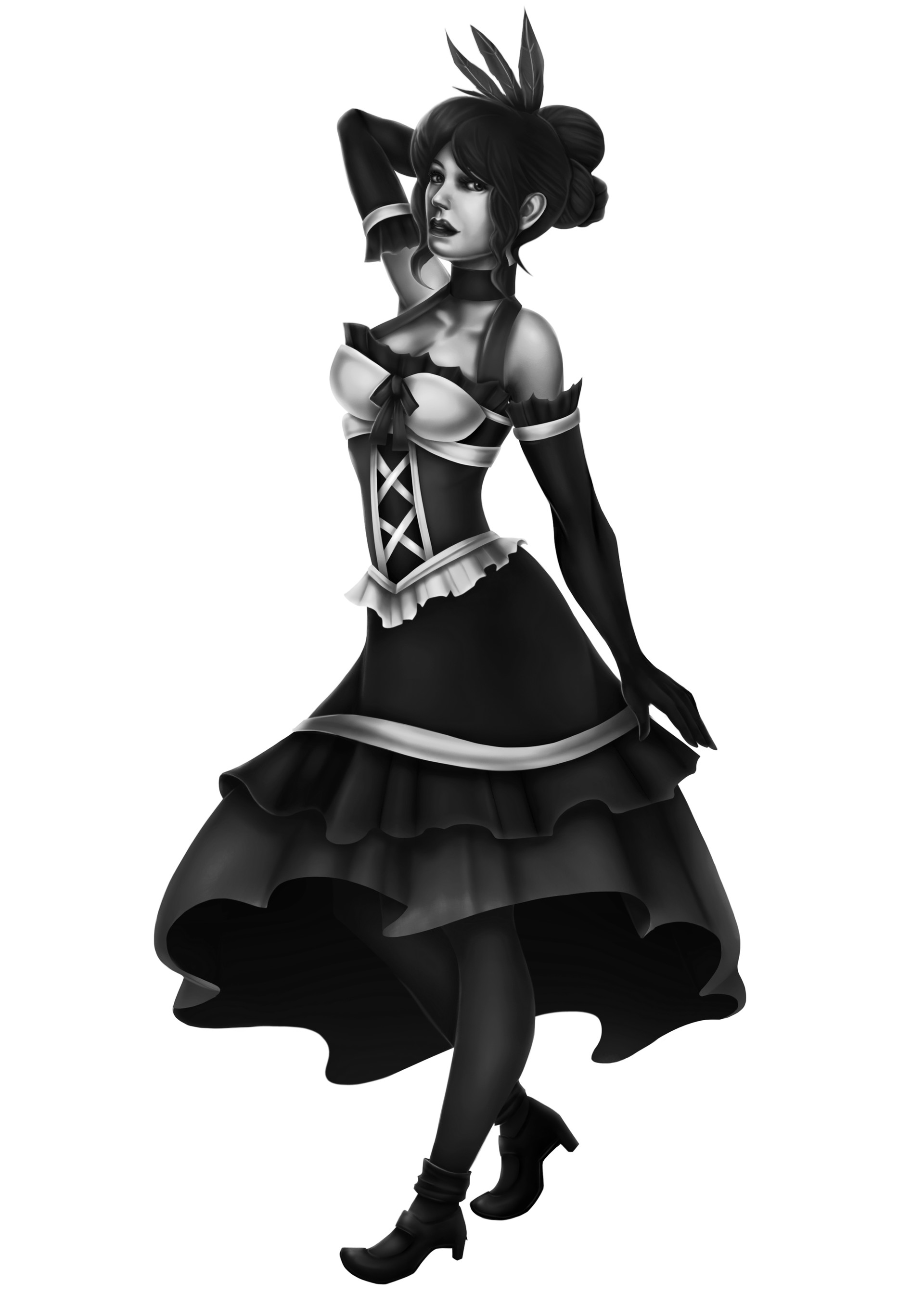 Nadiah Najib - Saloon Dancer Concept Art