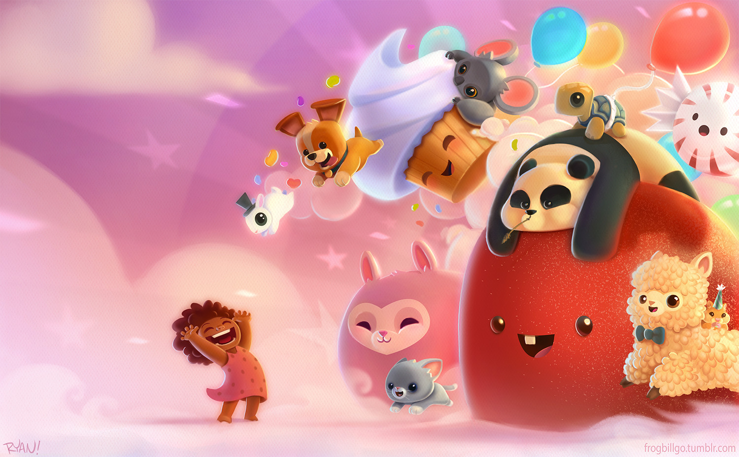 Cute Wave! by Ryan Hall (x-post r/EbonyImagination) : r/ImaginaryAww