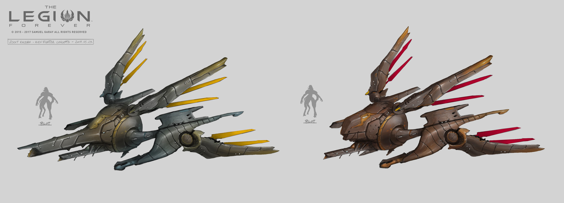 ArtStation - Alien fighter concepts