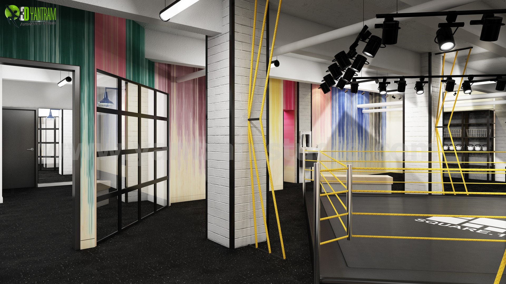 Yantram Architectural Design Studio - Fitness Motivation Gym Renderings ...