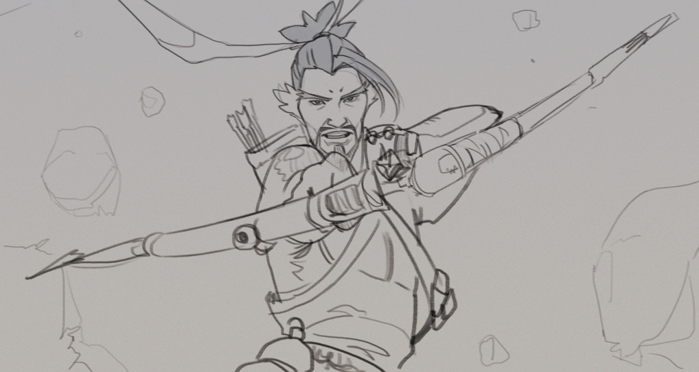 how to draw overwatch hanzo