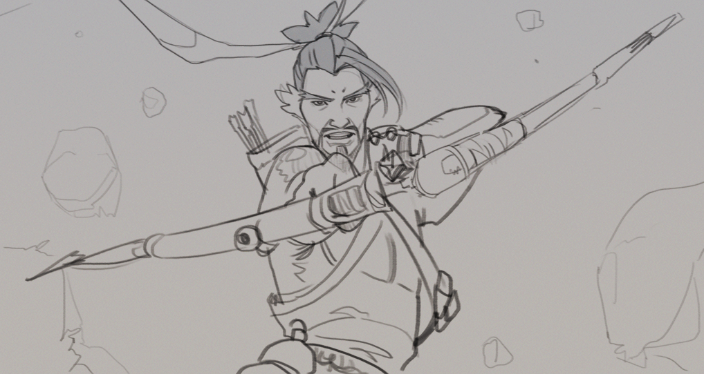 how to draw hanzo from overwatch easy