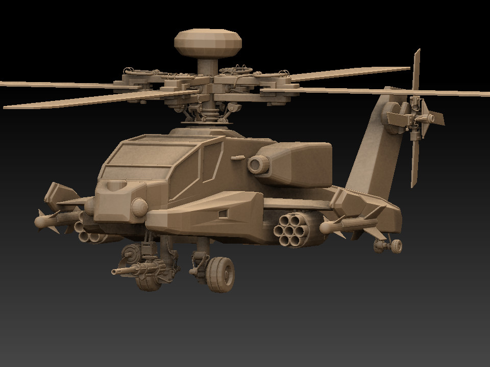 ArtStation - Apache Helicopter WIP