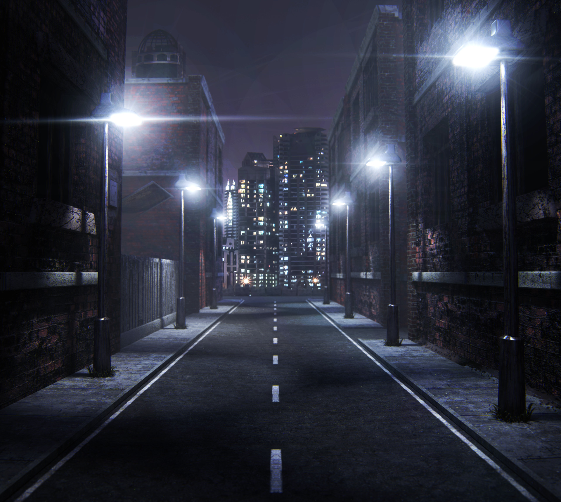 ArtStation - backstreet alley - WIP