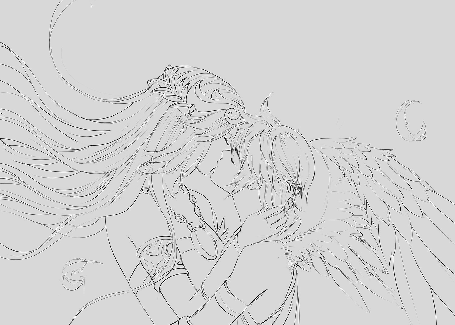 Pit And Palutena Kiss
