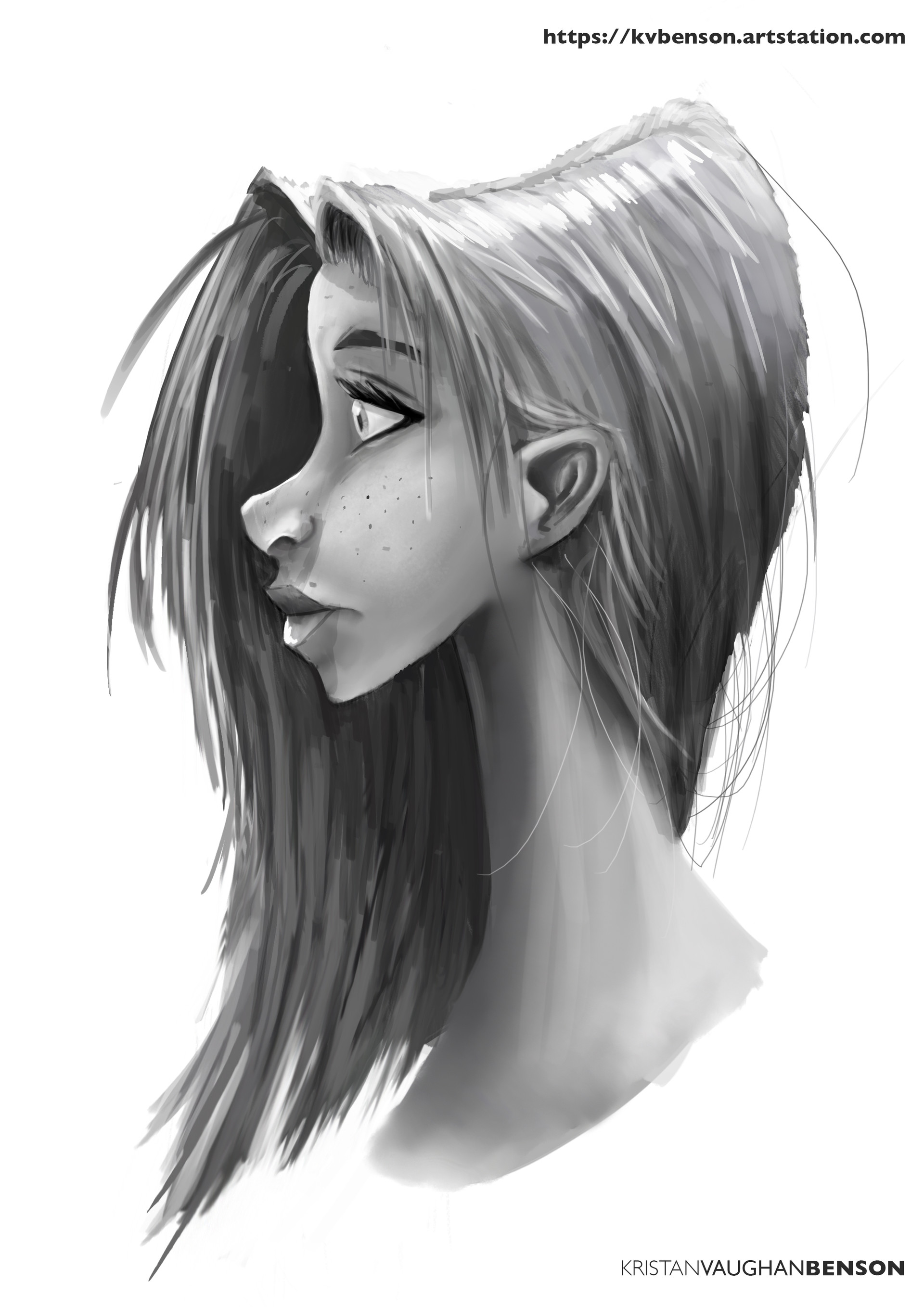 ArtStation - Portrait side profe