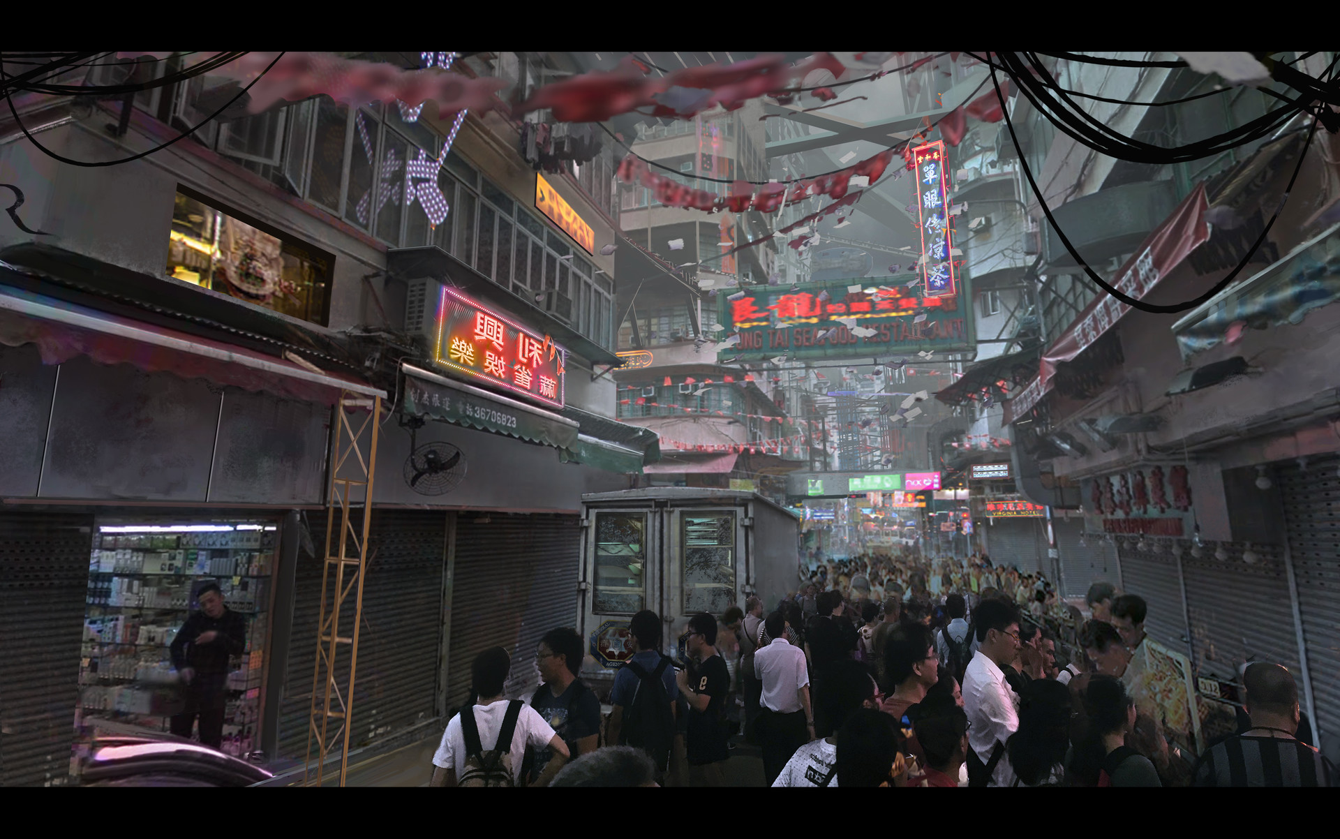 ArtStation - Outer Veil - City alley