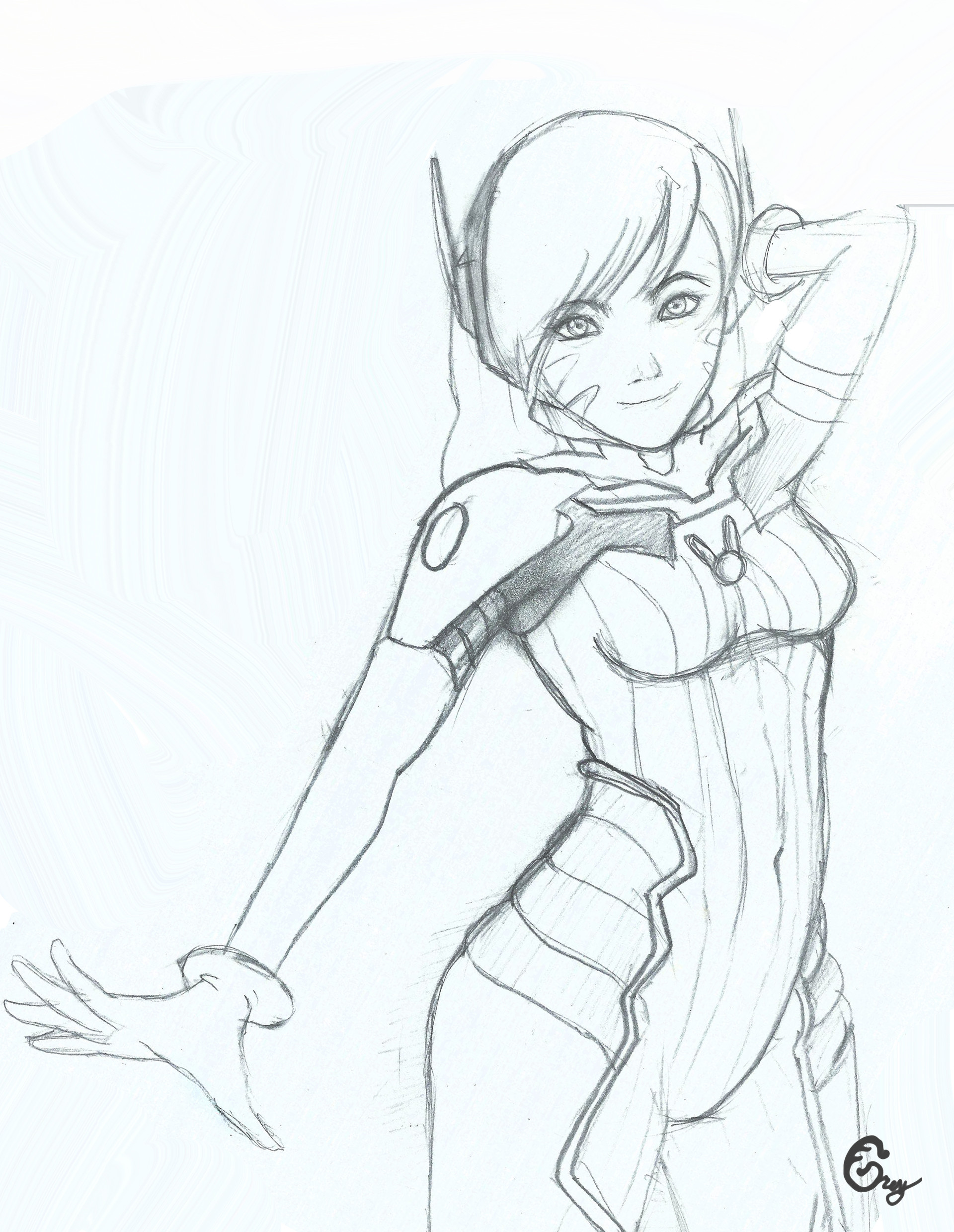 how to draw d.va overwatch