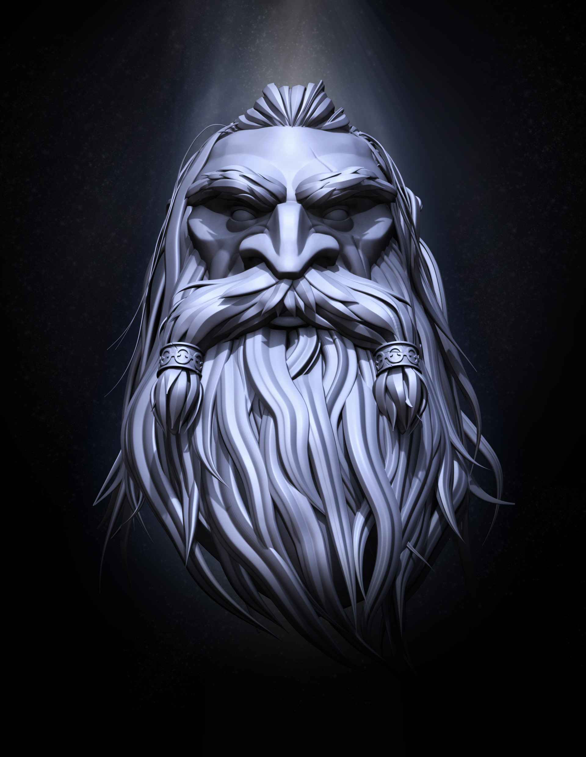 ArtStation - Dwarf Head Sculpt