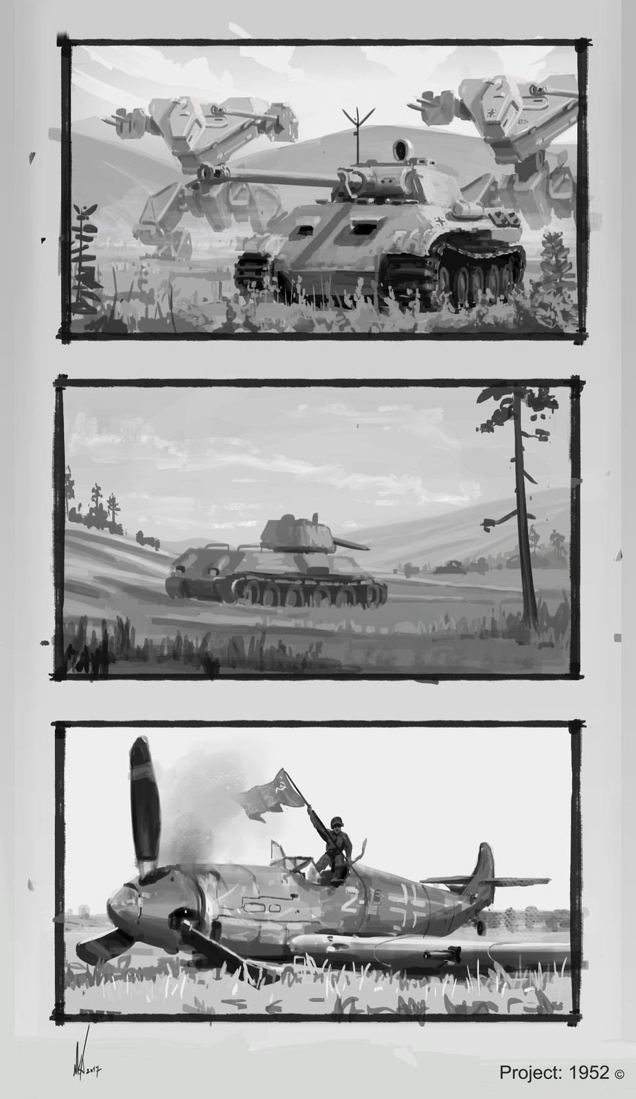 Michal Kus - Project: 1952 - Composition doodles