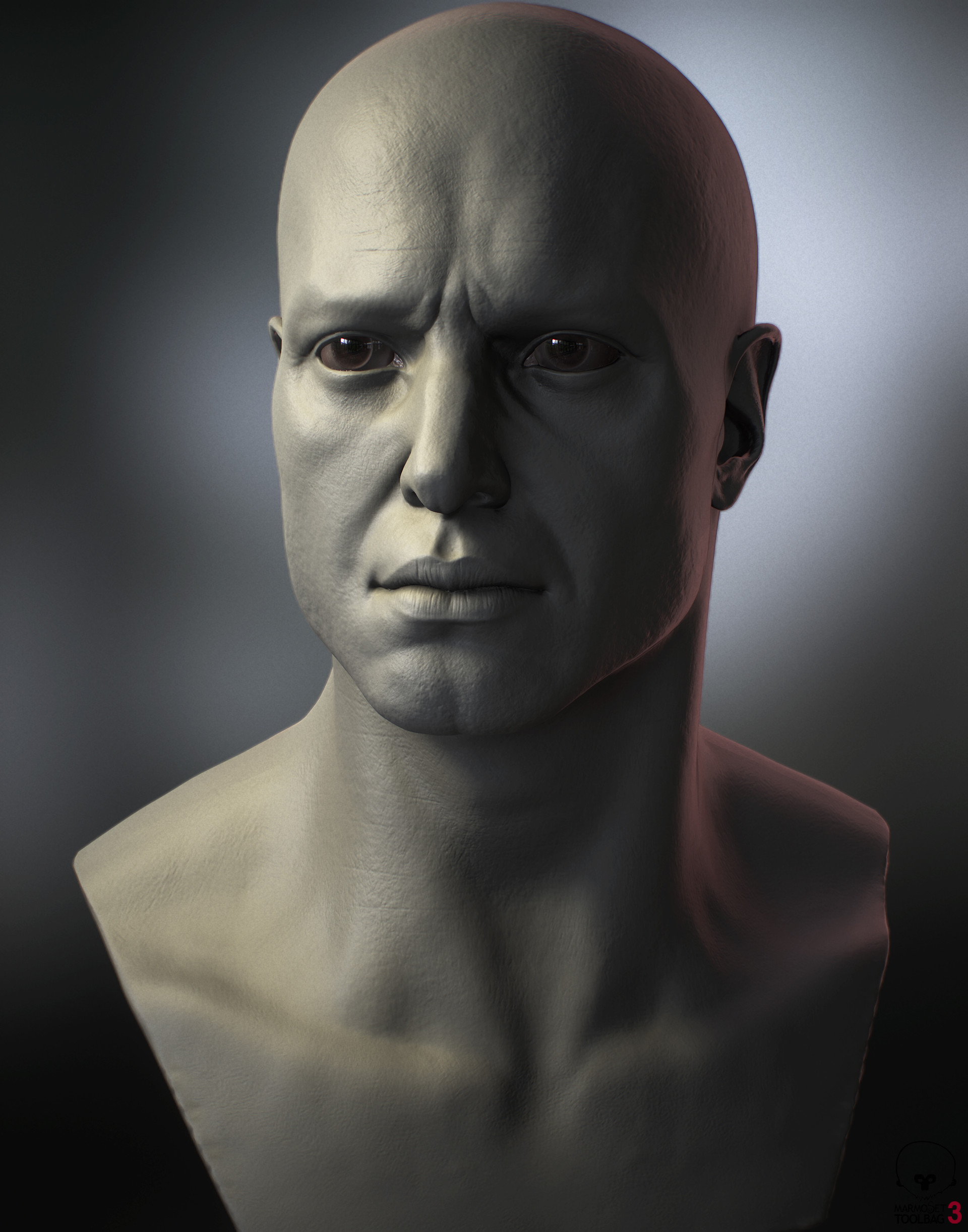 ArtStation - Man's face anatomy study. WIP