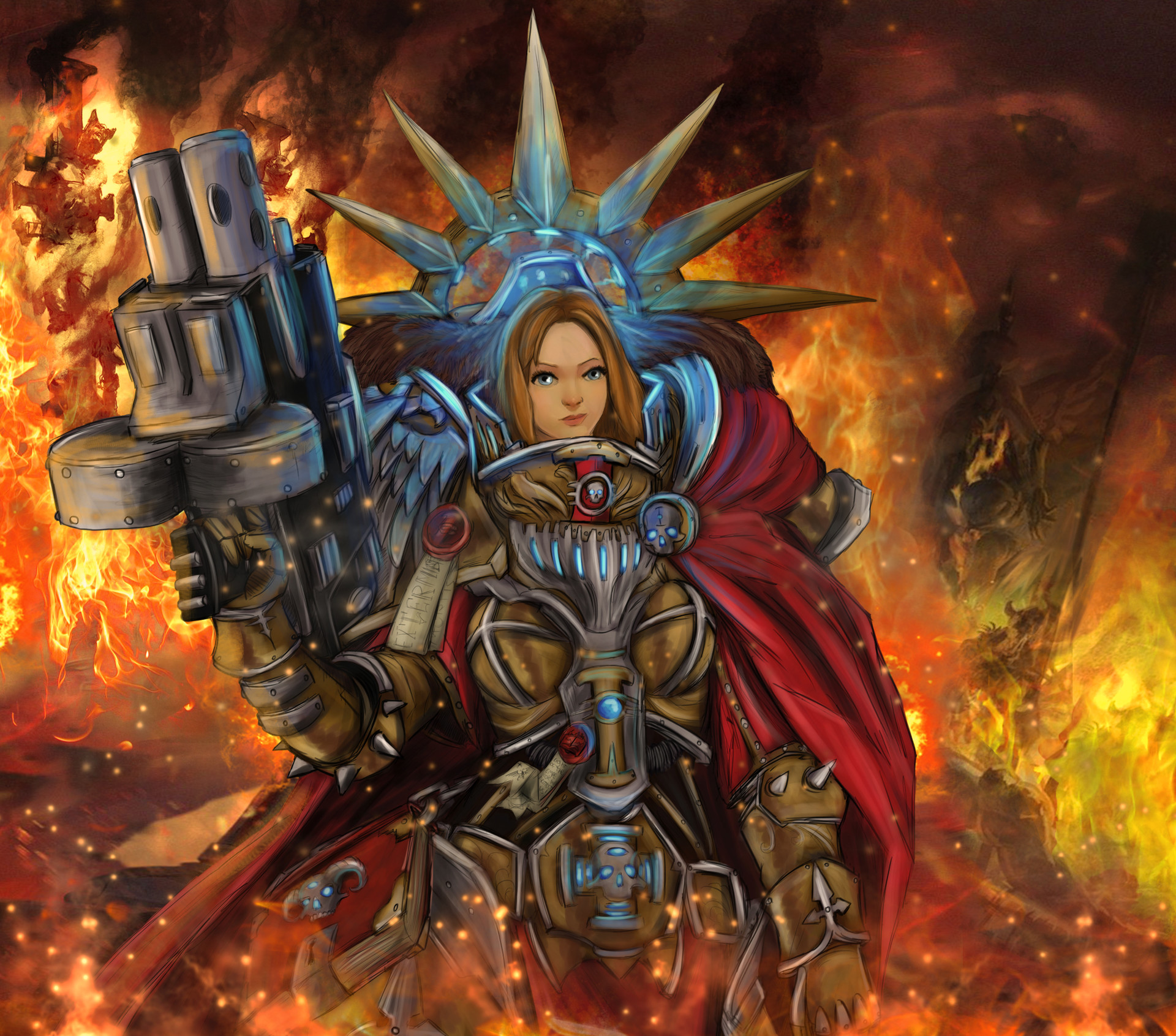 ArtStation - Lady Daemon Hunter inquisitor