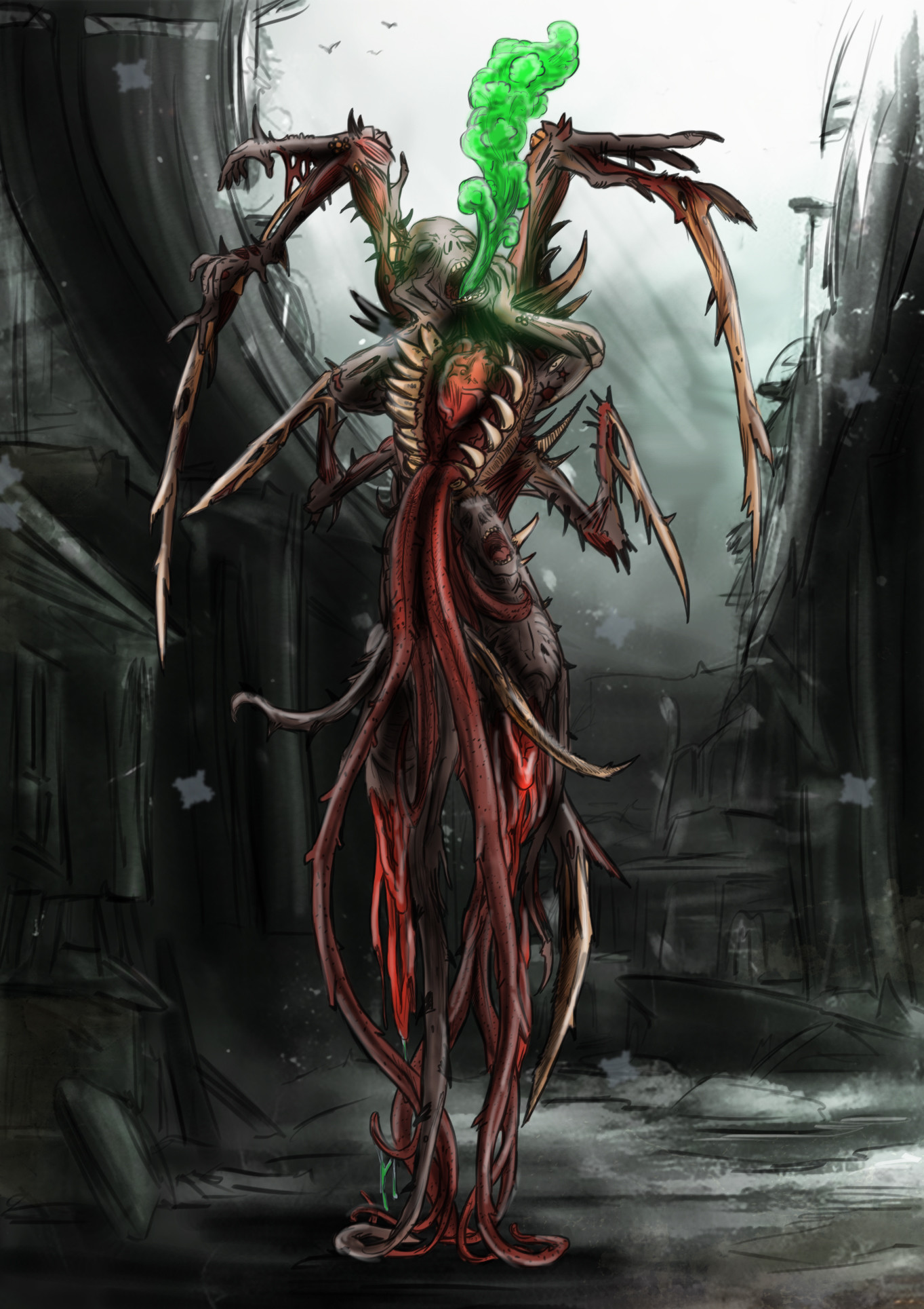 ArtStation - Flesh takers Psychic Stalker