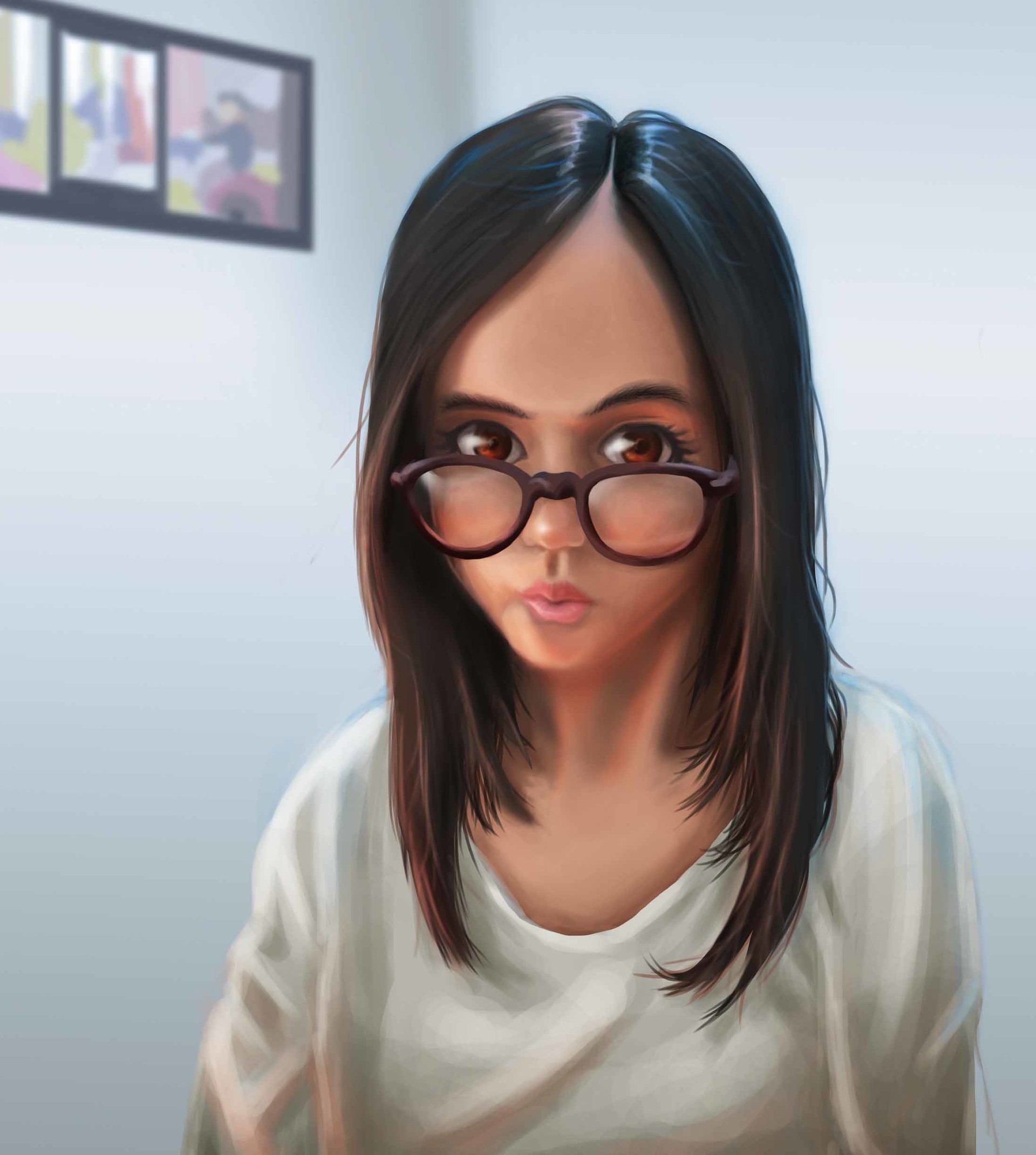 Artstation Glasses Girl