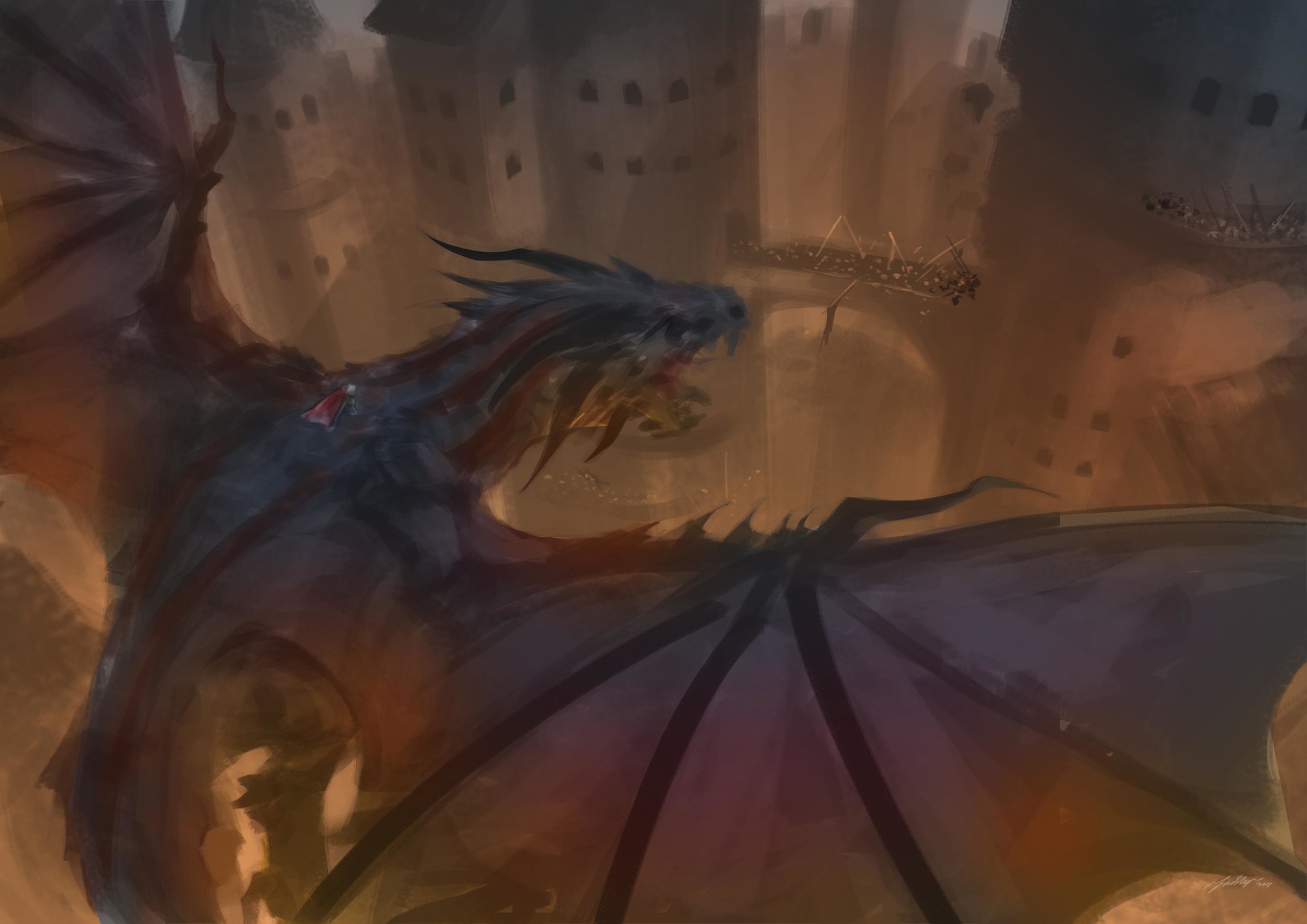 Draw Souls - The destruction of Harrenhal