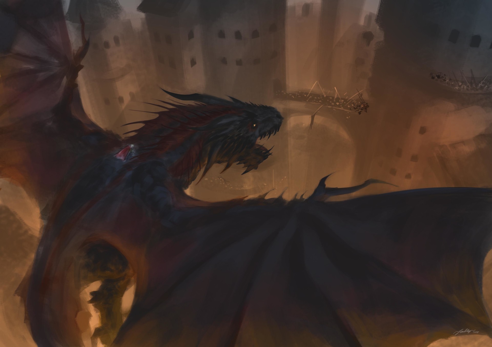 Draw Souls - The destruction of Harrenhal