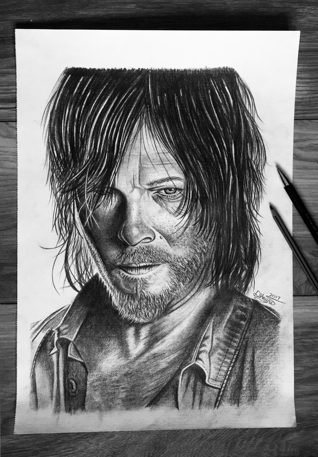 ArtStation - Daryl Dixon portrait