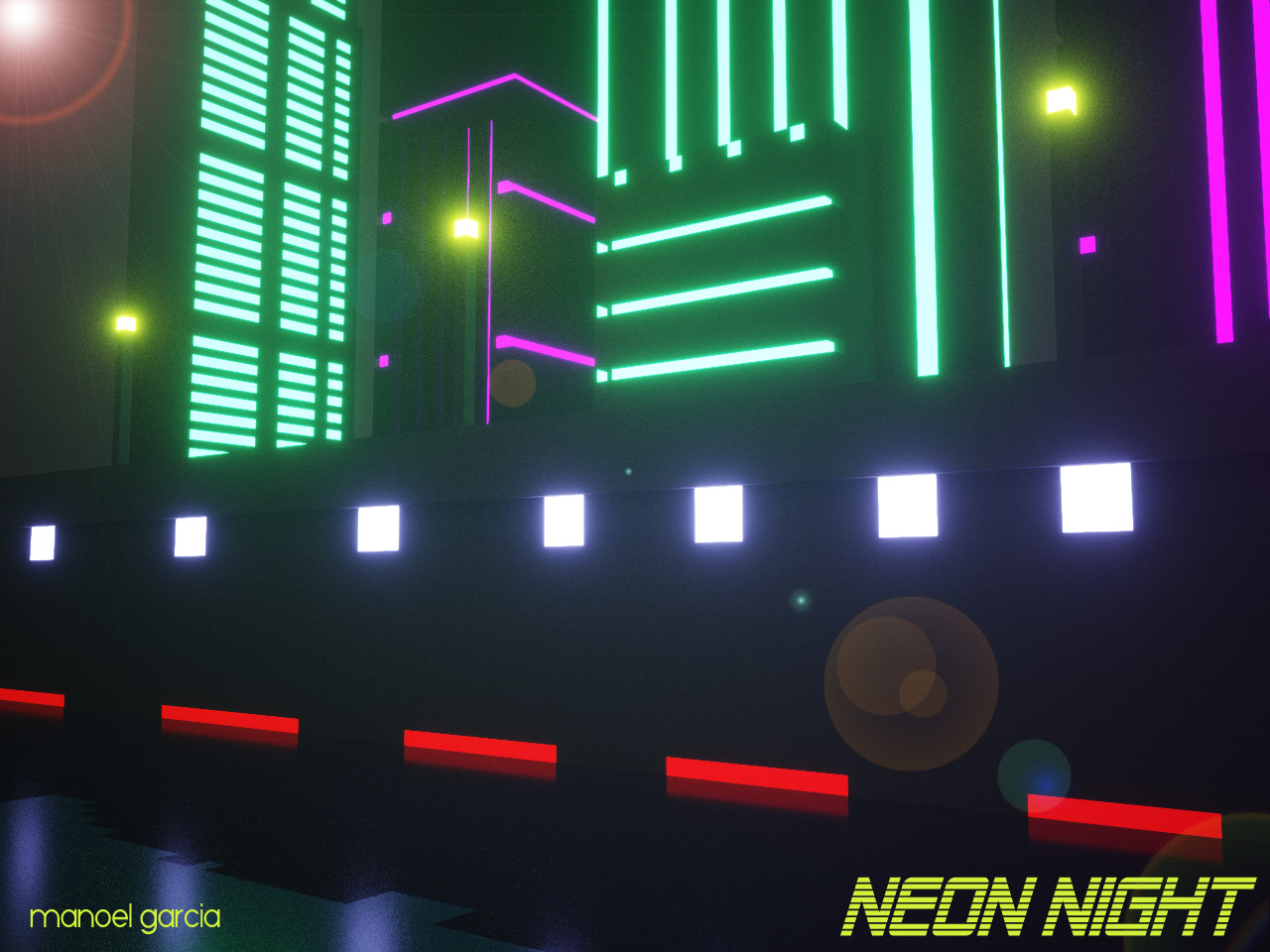ArtStation - Neon Night - Synthwave Tribute