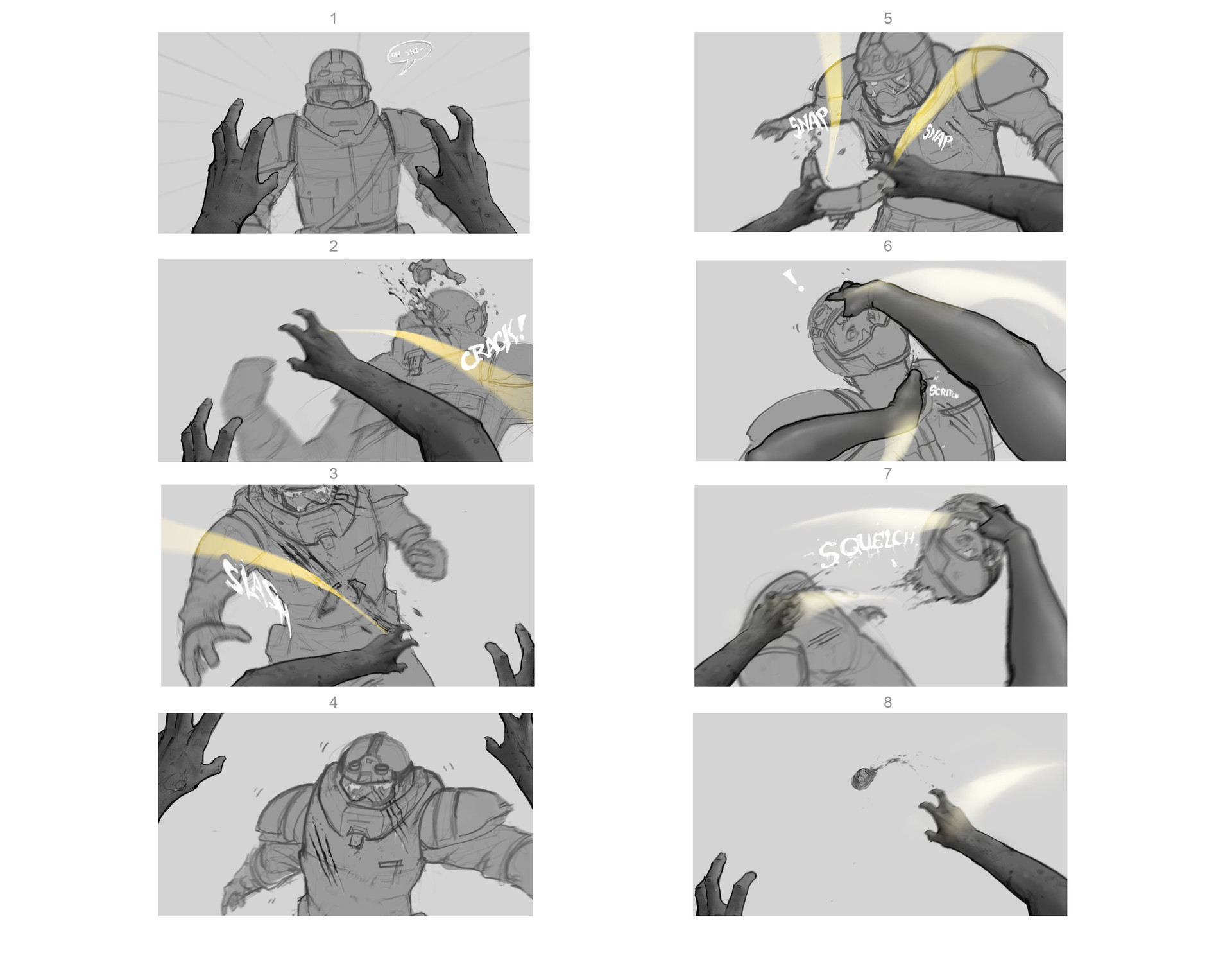 Adam Richards - Zombie Storyboard