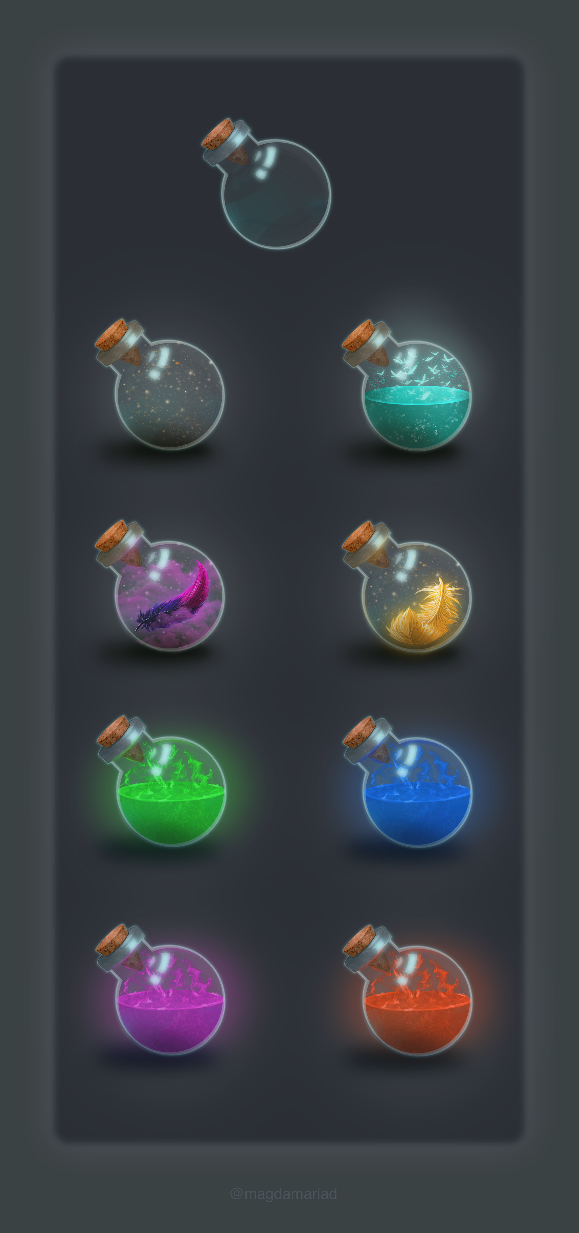 ArtStation - Game items #1 // magic bottles