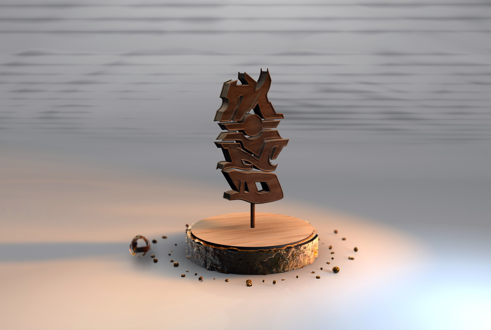 ArtStation - 3D Wood Design Rendering C4D