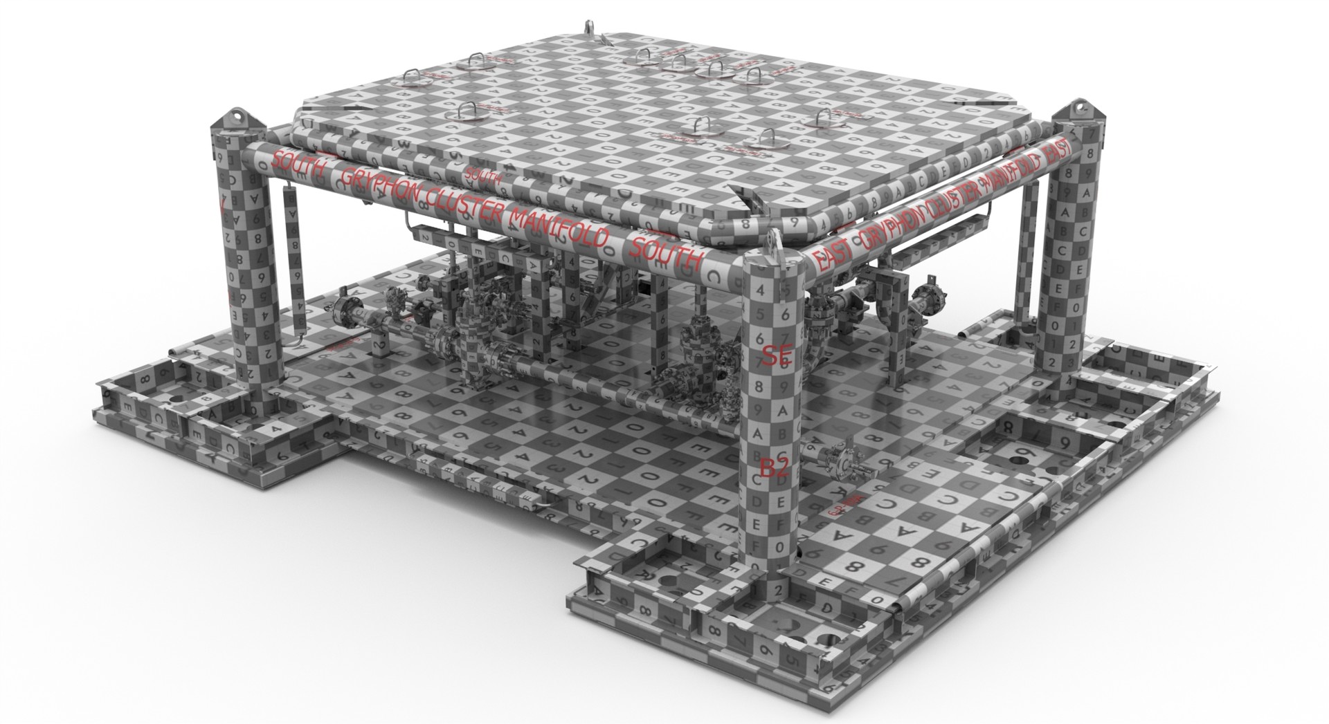 ArtStation - Subsea Gryphon Cluster Manifold texture coordinates - 海底 ...