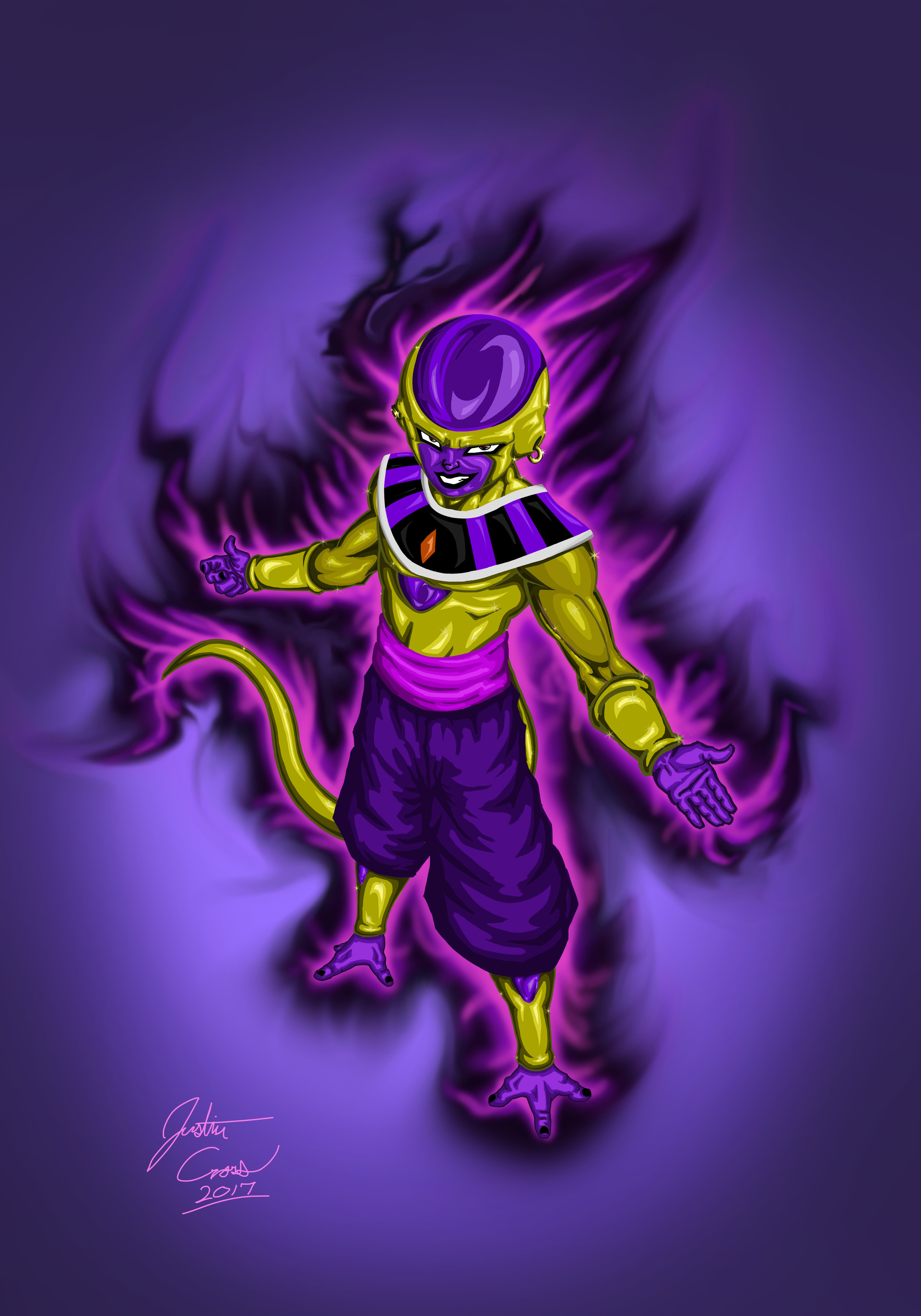ArtStation - God of Destruction Frieza Fan art, Justin Cross