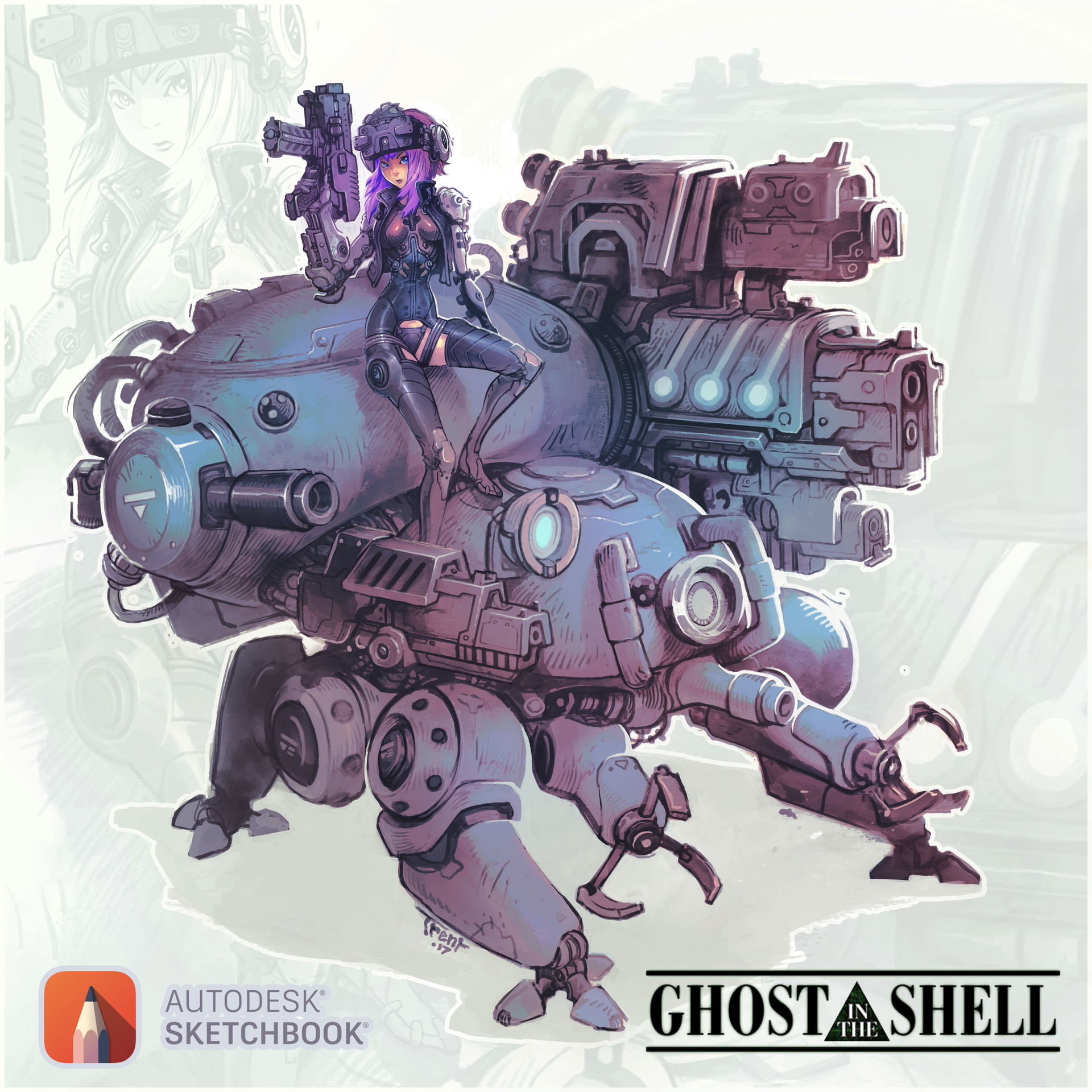 Trent Kaniuga - Ghost In the Shell - Tanked out Tachikoma