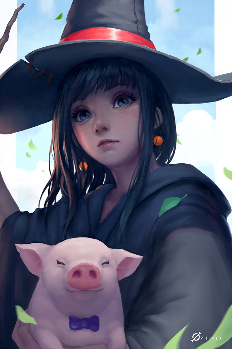 septimius-ferdian-magician-girl-and-piglet-small.jpg (744×1121)