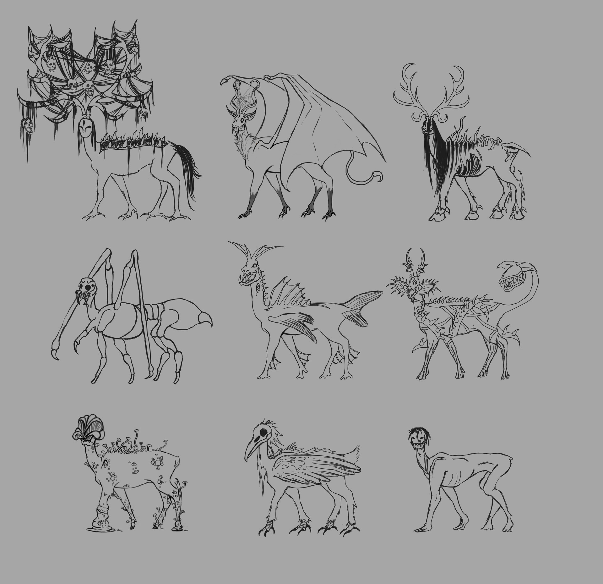 Christina Tranninger - Horror Deer - Creature Design