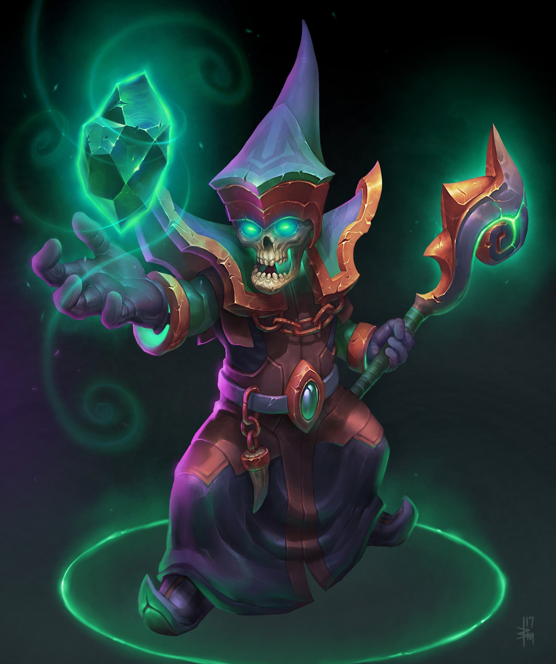 ArtStation - skeleton warlock