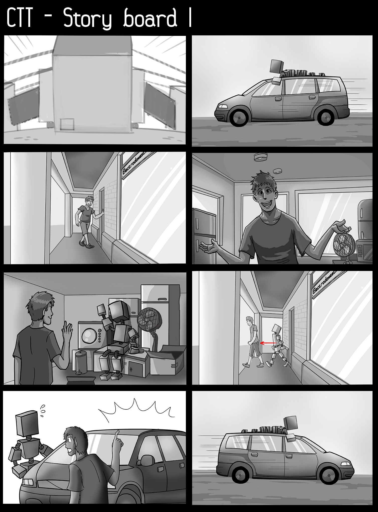 ArtStation - Post Office storyboards