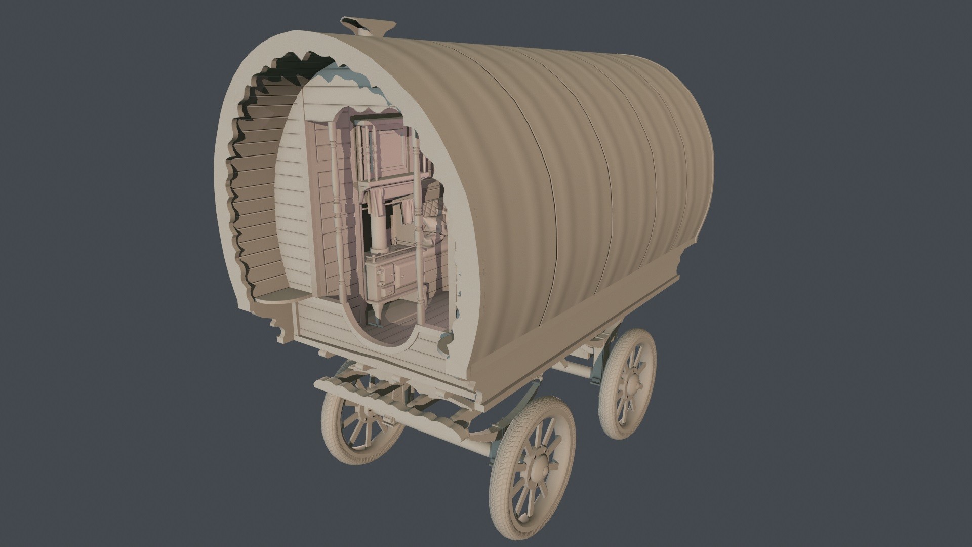 ArtStation - Gypsy Wagon (WIP)