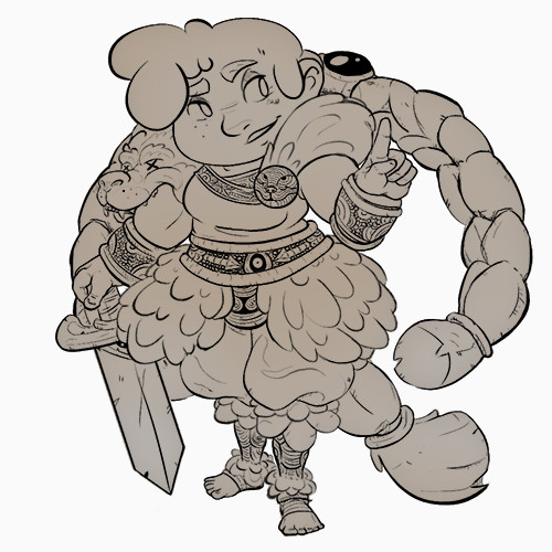 ArtStation - Cartoon Warrior